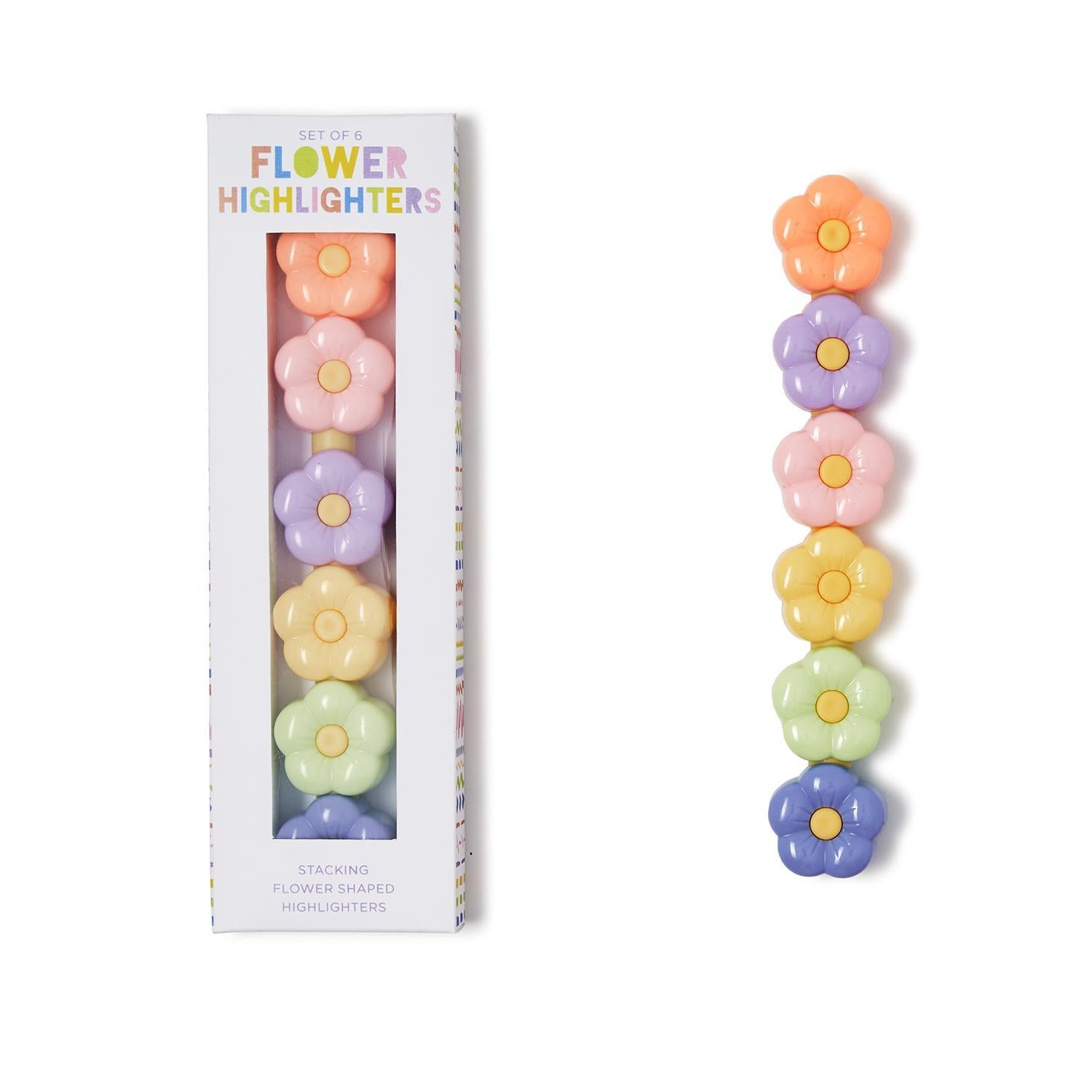 STACKING FLOWER SHAPED HIGHLIGHTERS – Bonjour Fête