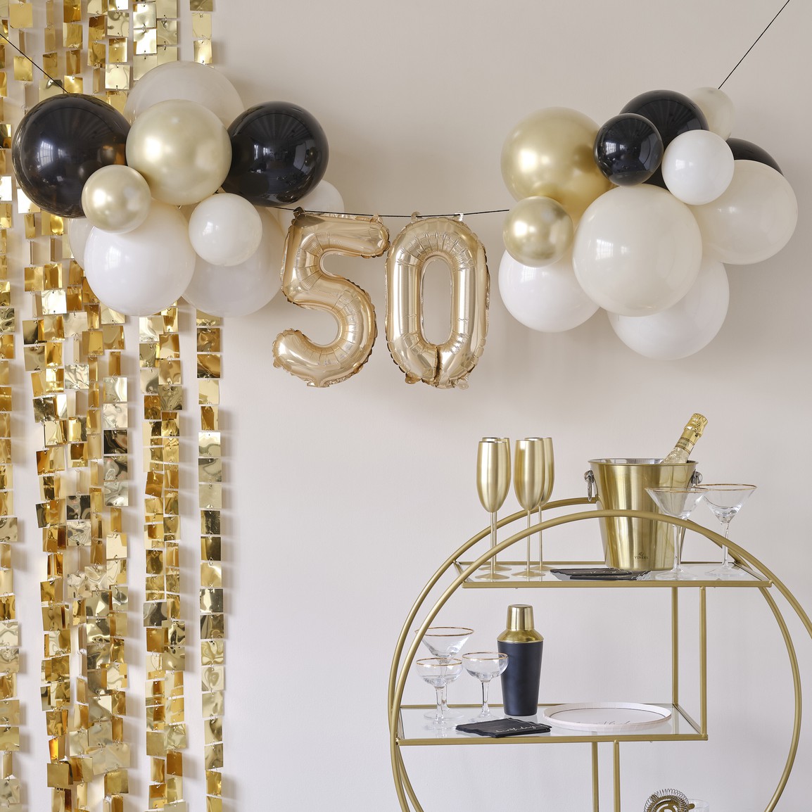 50TH BIRTHDAY BALLOON BANNER Bonjour Fete