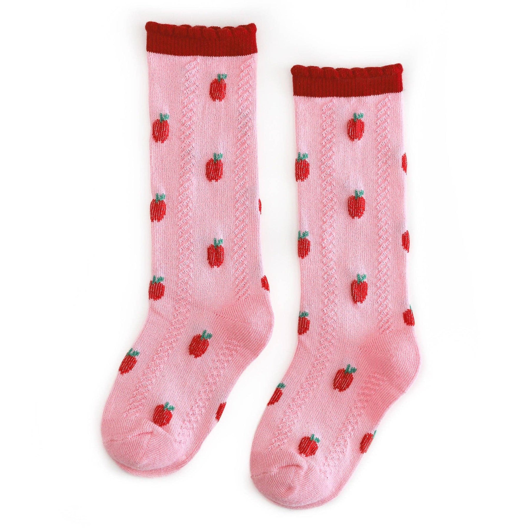 APPLE SCALLOPED KNEE HIGH SOCKS – Bonjour Fête