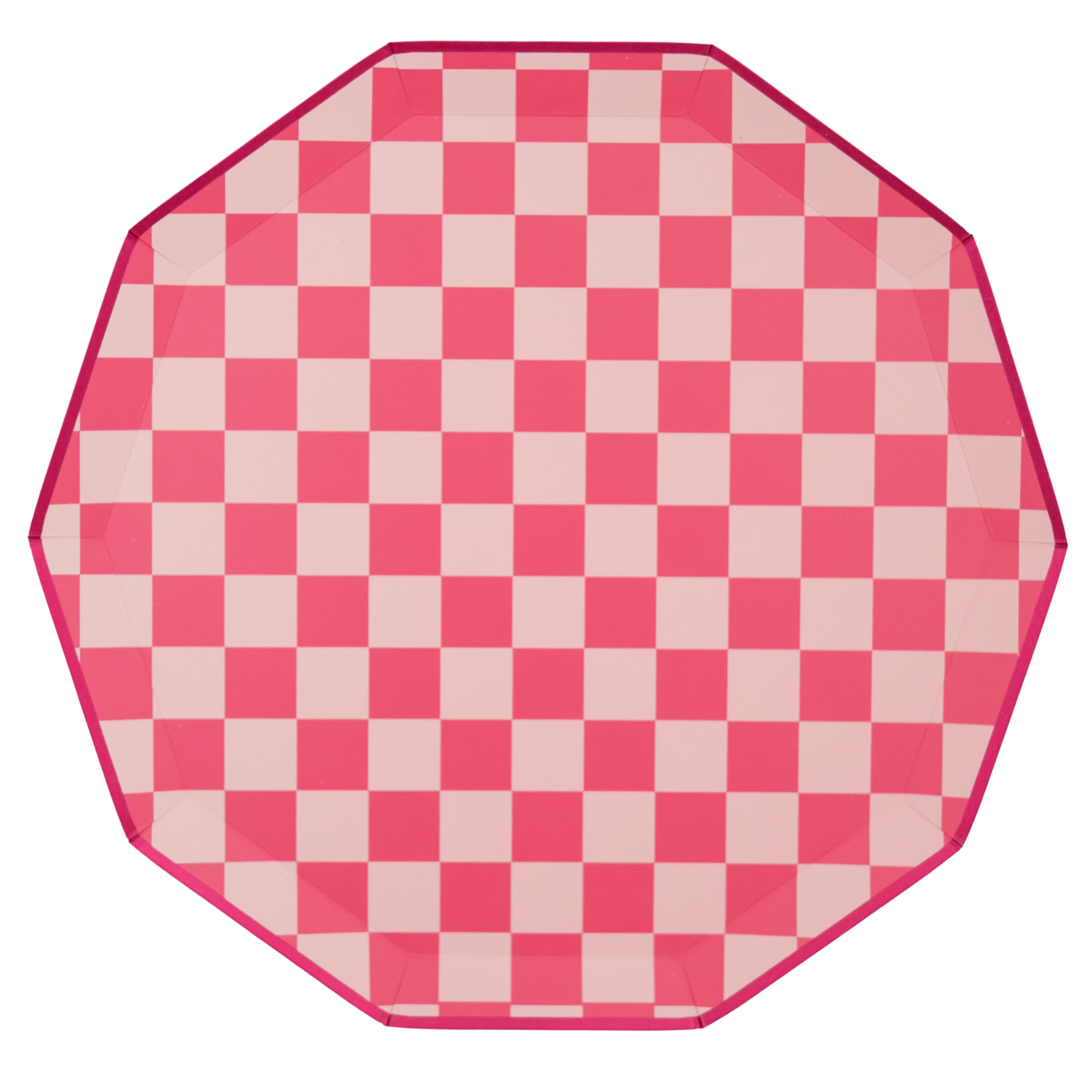 HAUTE PINK SIGNATURE LARGE CHECKER PLATES – Bonjour Fête