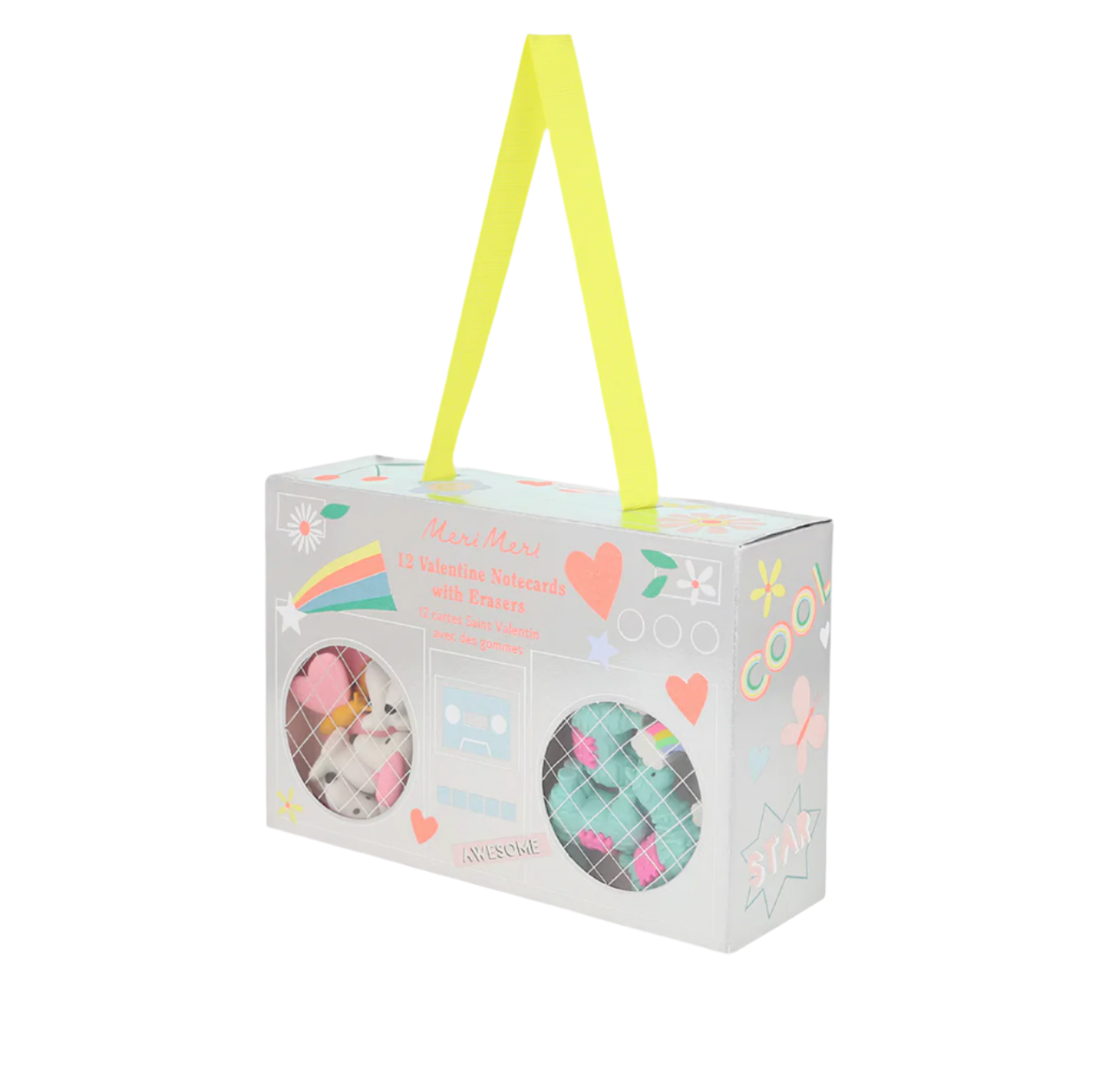 BOOM BOX KIDS VALENTINE'S CARDS & ERASER SET – Bonjour Fête