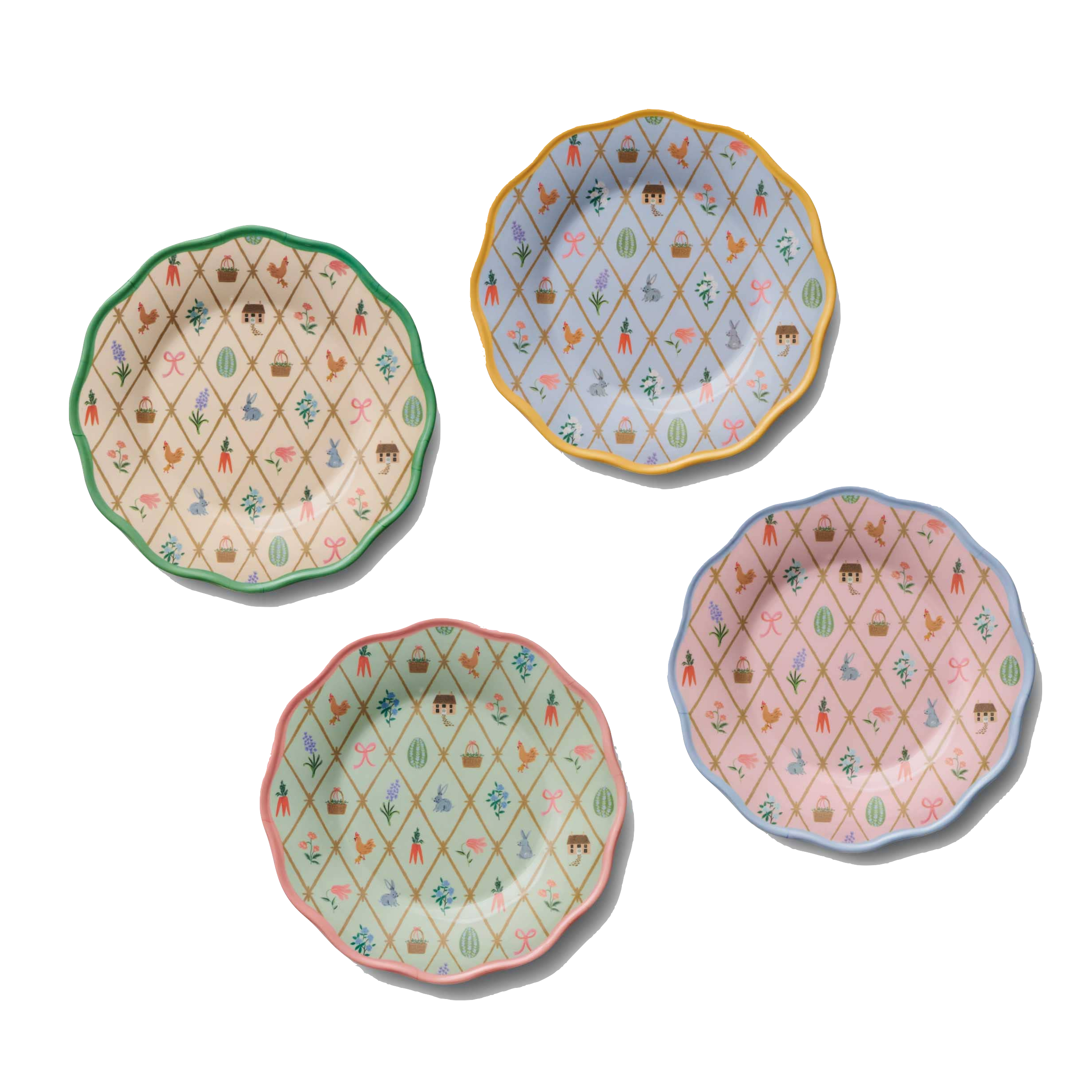 SPRING FARM MELAMINE DESSERT PLATE SET – Bonjour Fête