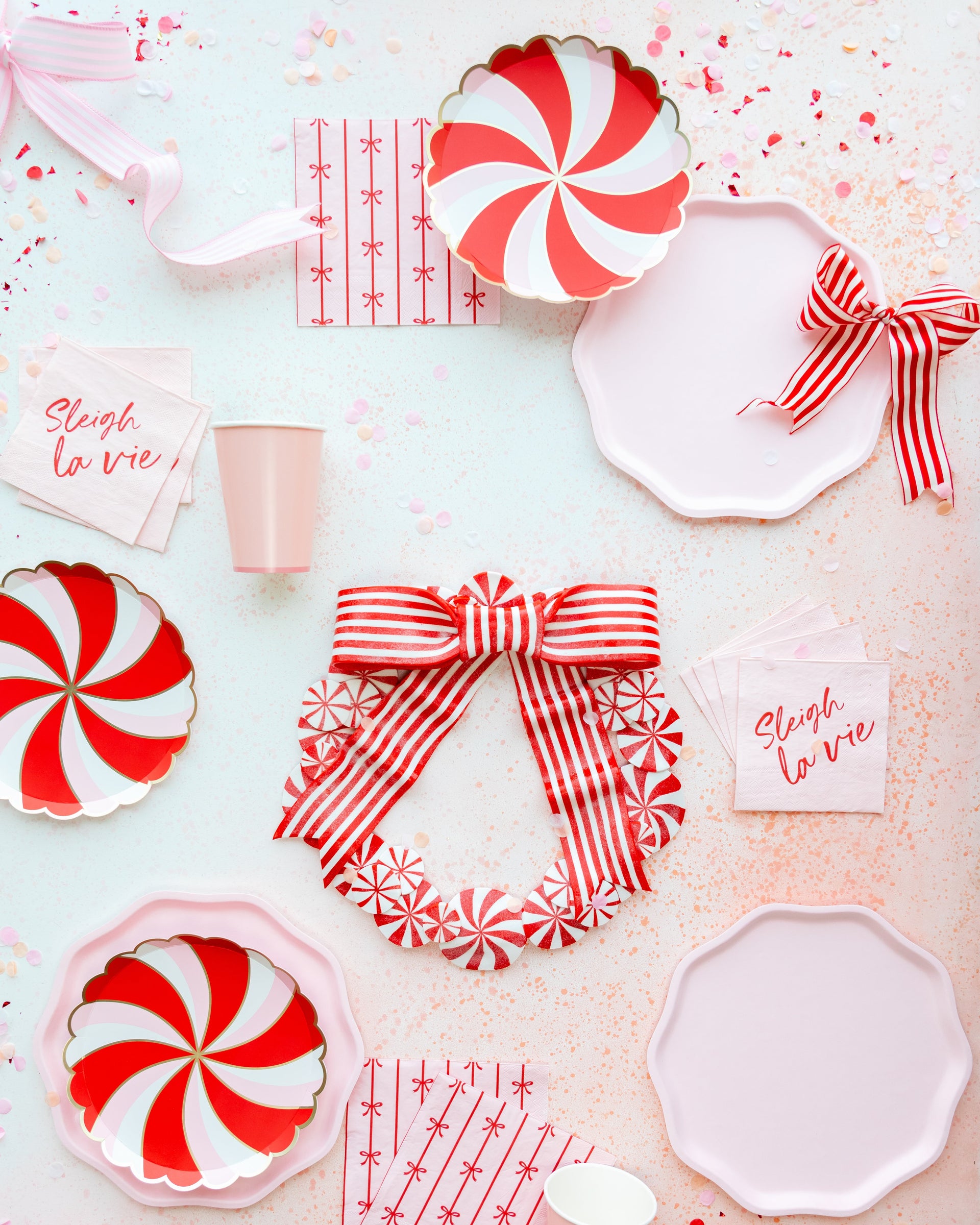 Pink Peppermint Christmas Party Ideas & Decorations | Bonjour Fête ...