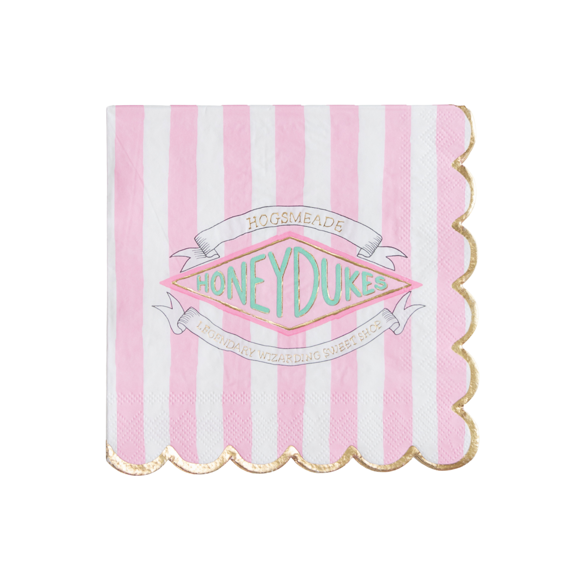 HARRY POTTER X BONJOUR FÊTE HONEYDUKES LARGE PINK STRIPE NAPKINS ...