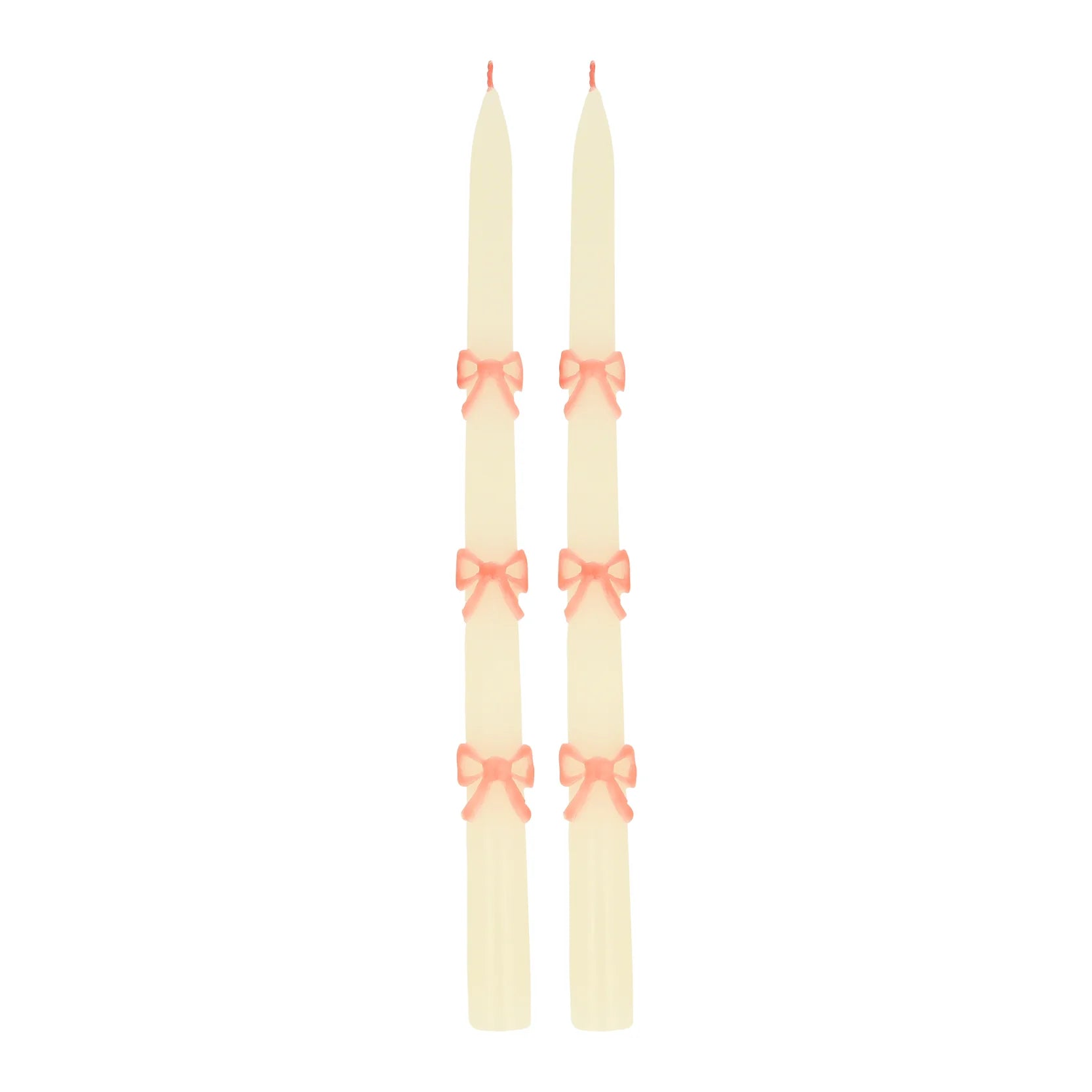 PINK BOW TAPER CANDLES – Bonjour Fête