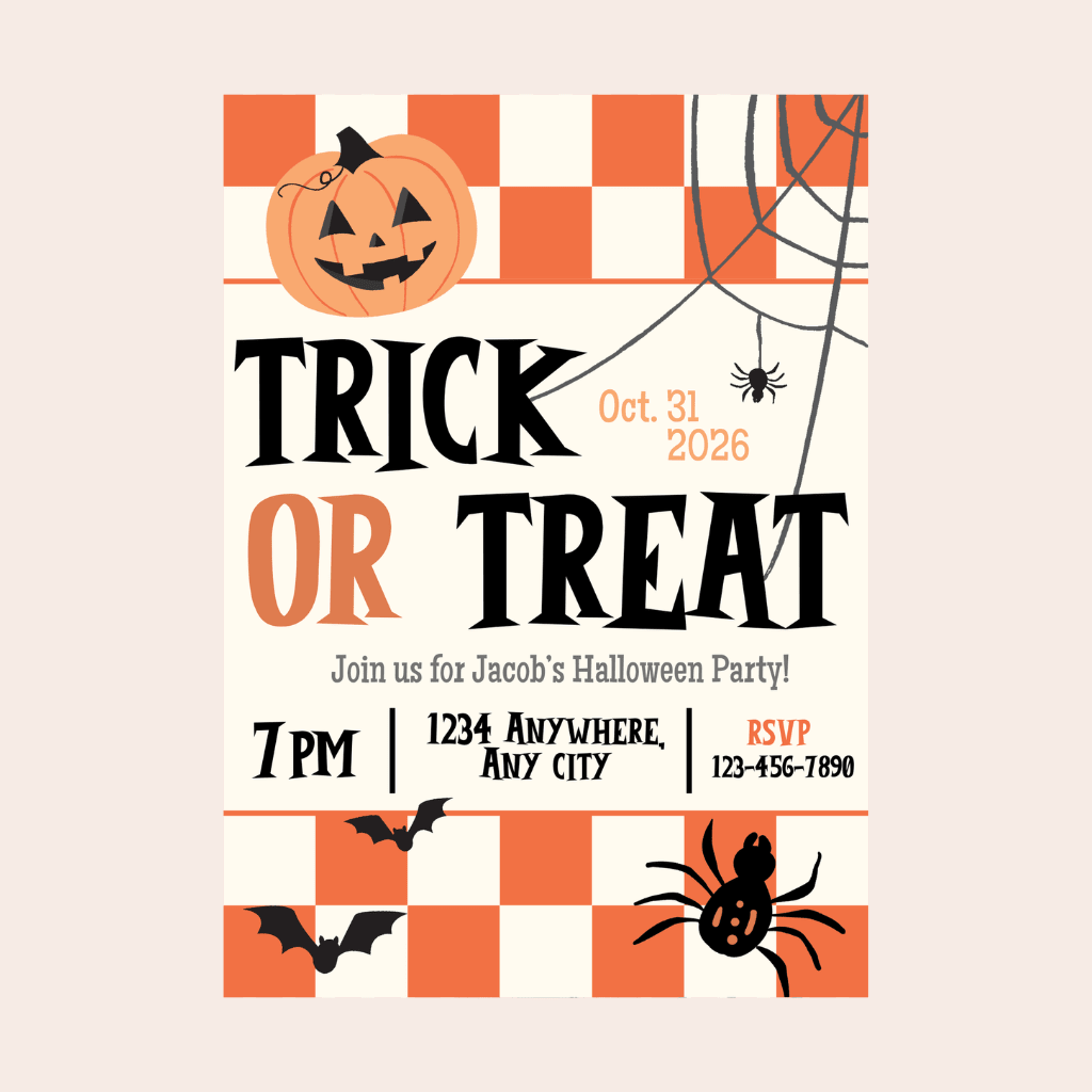 TRICK OR TREAT DIGITAL PARTY INVITATION – Bonjour Fête