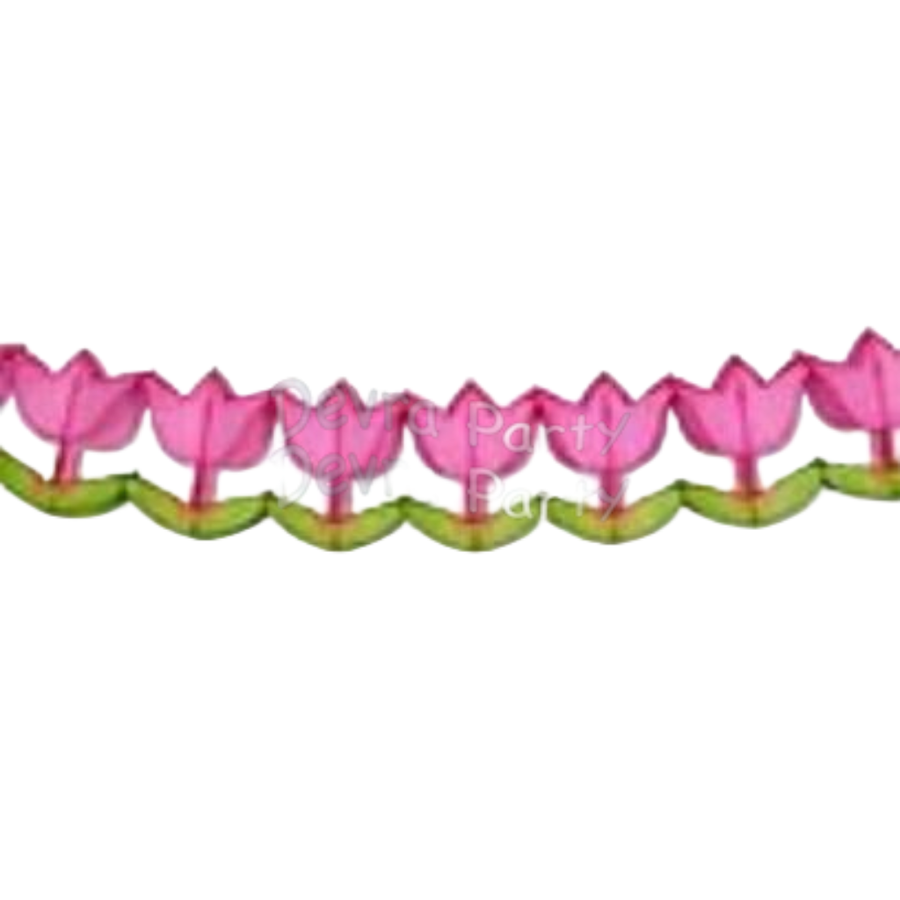 TULIP TISSUE PAPER GARLAND – Bonjour Fête