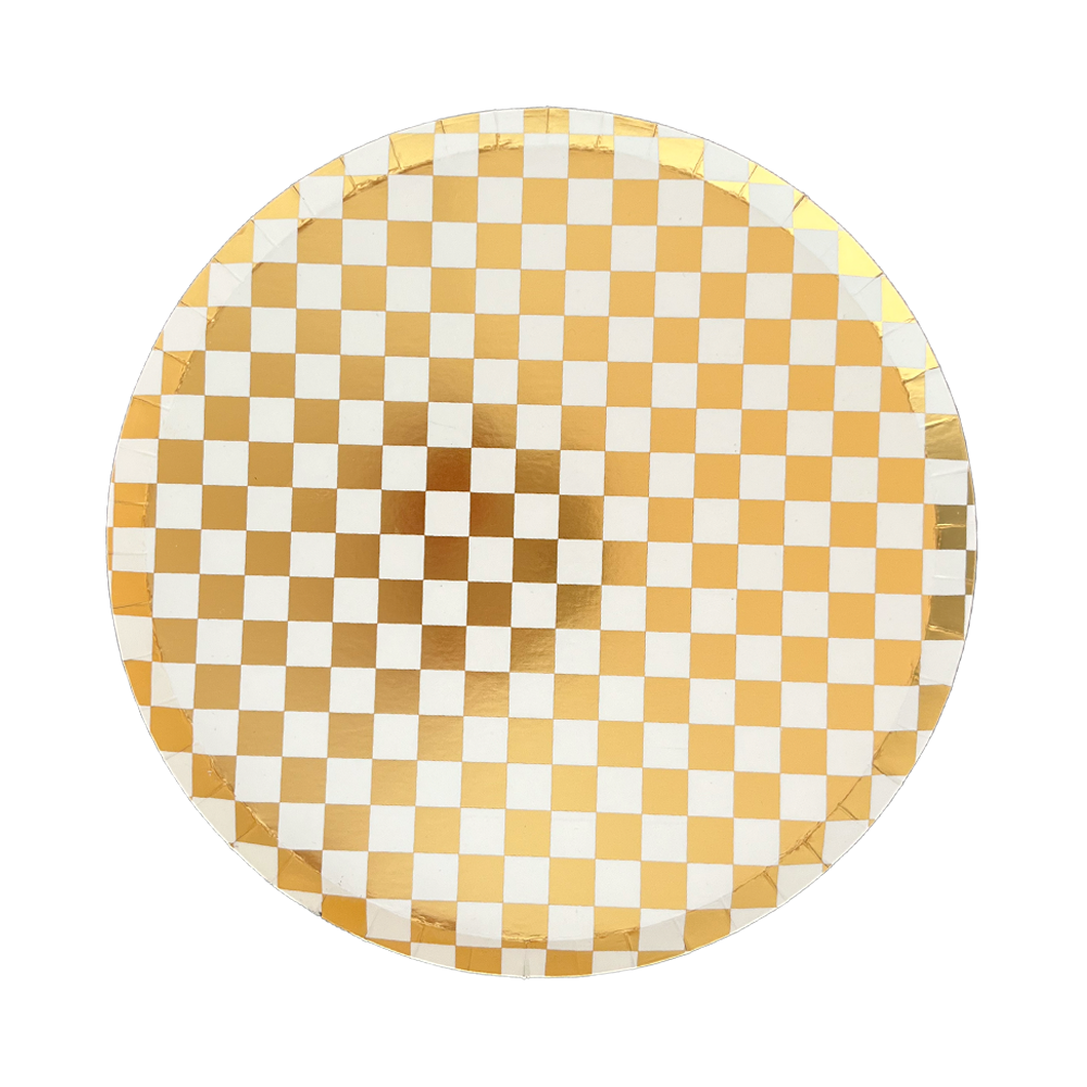 GOLD CHECKER PLATES – Bonjour Fête