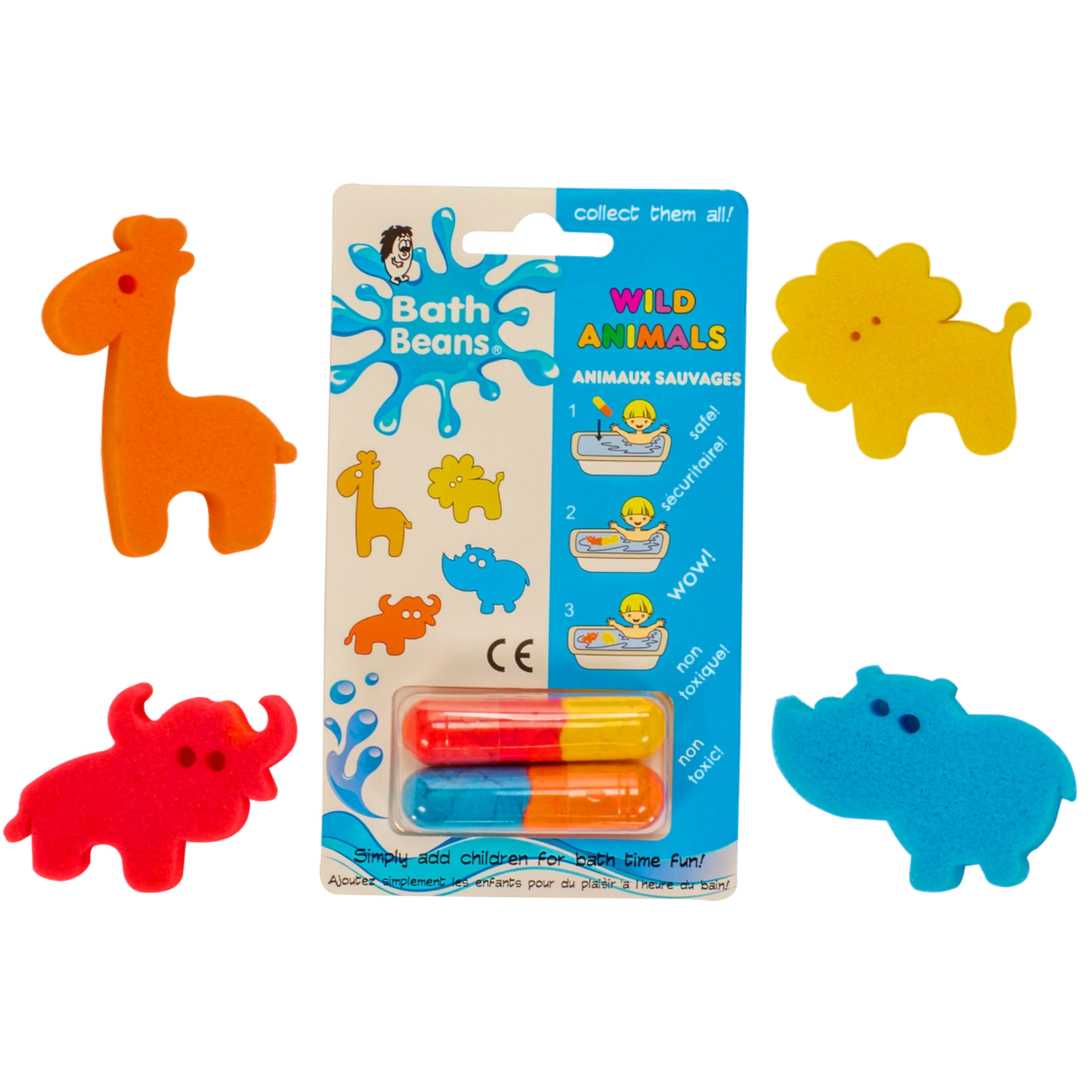 WILD ANIMALS BATH BEANS – Bonjour Fête