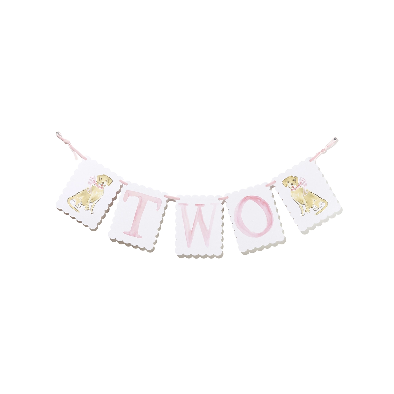 PINK "TWO" BIRTHDAY BANNER – Bonjour Fête