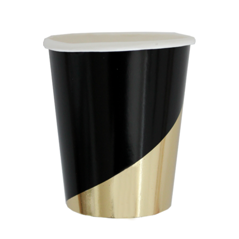 NOIR BLACK & GOLD COLORBLOCK CUP – Bonjour Fête